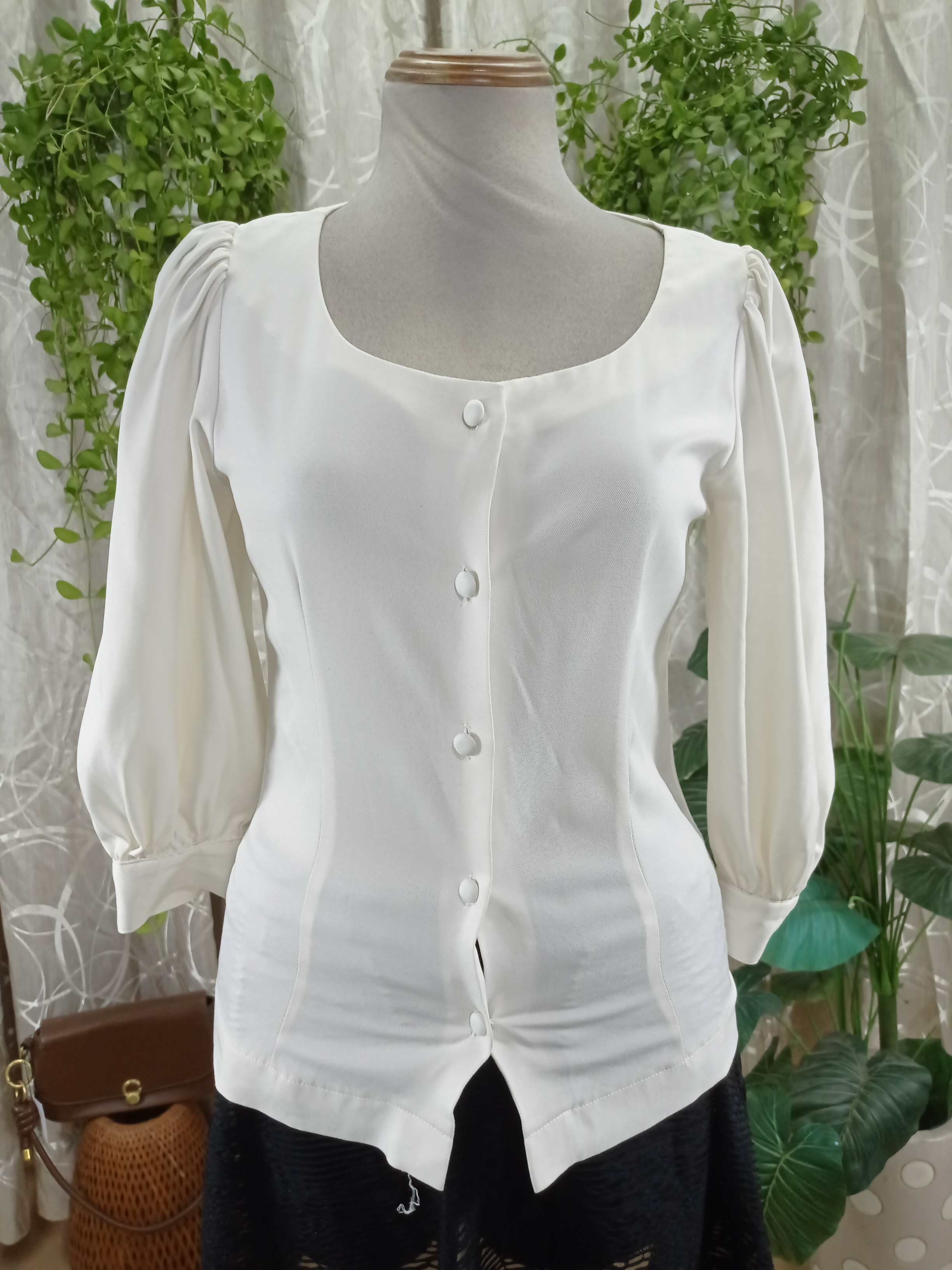 REshare - MARC - Áo kiểu cúc tròn tay dài